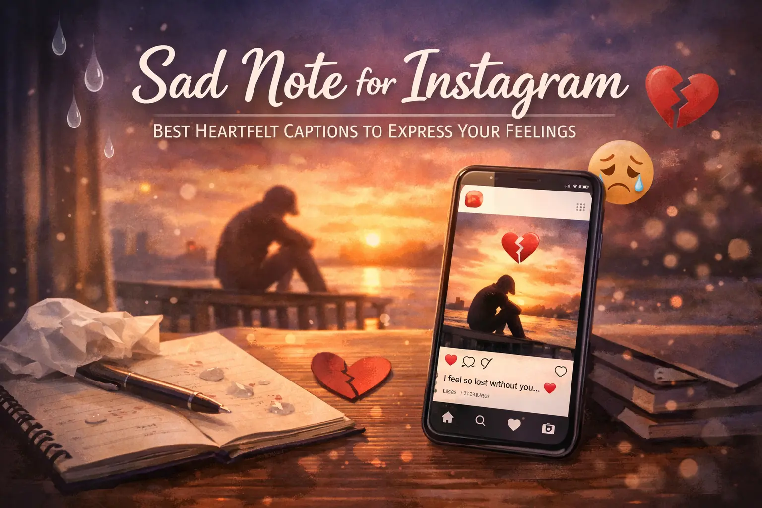 150+ Sad Instagram Captions That Hit Different (Real & Relatable)